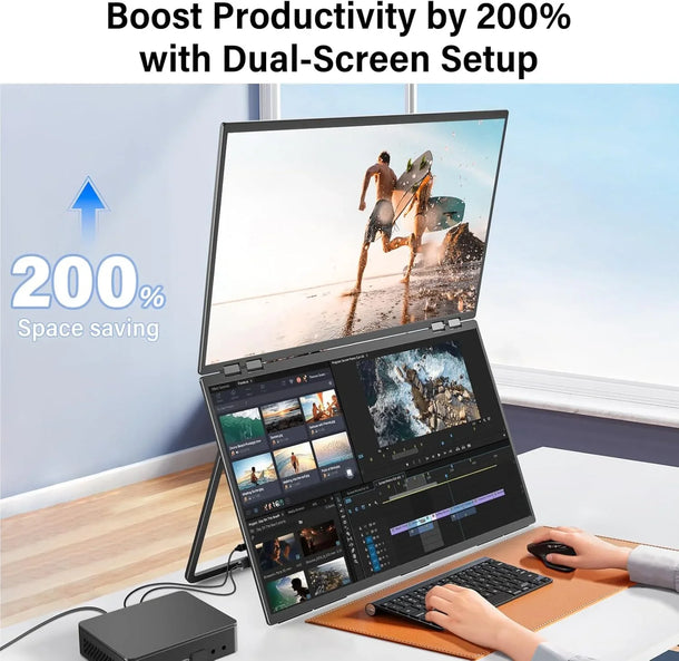 InnoView Foldable 23.8" Dual Monitor-INVPM609 – ReHisk